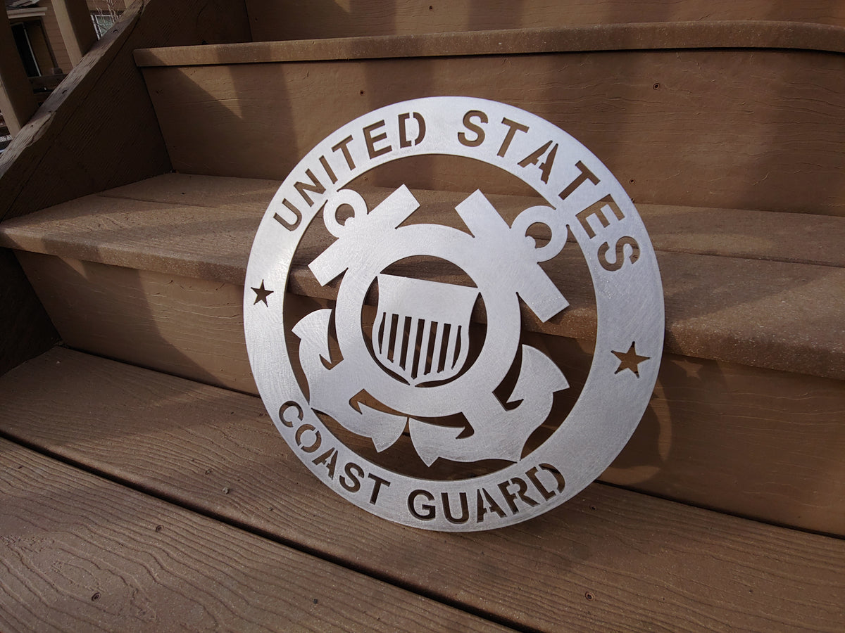 US Military Service Branch Logo'd Aluminum Metal Signs - Home Wall Dec ...